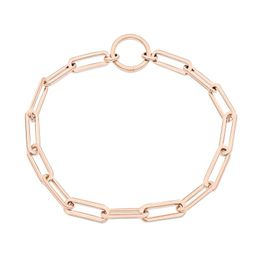Tamaris Damen Charm-Armband &raquo;Schmuck Geschenk Edelstahl Charm Armkette The Link Chain&laquo; rosa 18cm, Edelstahl