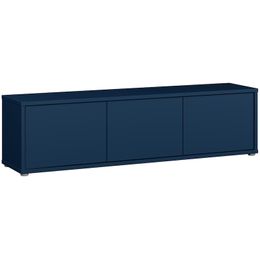 FORTE Lowboard &raquo;Alice Springs, TV-Board, viel Stauraum, gro&szlig;e T&uuml;ren zum Aufklappen&laquo; B/H/T 154,2/41,5/34,9 cm Klappt&uuml;ren blau Holzwerkstoff B/H/T: 