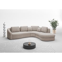 Sit & More sit&more Ecksofa &raquo;Jazz L-Form&laquo; In weiteren Gr&ouml;&szlig;en erh&auml;ltlich grau 100% Polyester B/H/T: 303cm x 88cm x 274cm, Luxus-Microfaser Euphoria, langer 