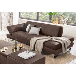 W.Schillig 3-Sitzer &raquo;taboo Designsofa mit hohem Sitzkomfort, Breite 232cm, Sitztiefe 59cm&laquo; mit Normaltiefe, inklusive Armlehnenverstellung braun 