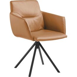 Musterring Polsterstuhl &raquo;JustB! SP500&laquo; () 1 Stk.mit Armlehne, wahlweise mit Drehfunktion, Stativgestell in schwarz gelb 1 Stk., Longlife Xtra-Leder Z69, drehbar