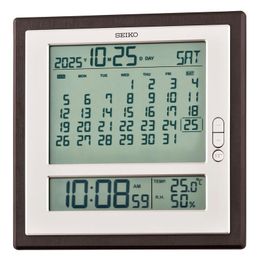 Seiko Unisex Wanduhr Quarzuhr,Wohnzimmer,Esszimmer,K&uuml;che,Arbeitszimmer,B&uuml;ro, Flur braun B/H/L: 24,6cm x 2,6cm x 24,6cm