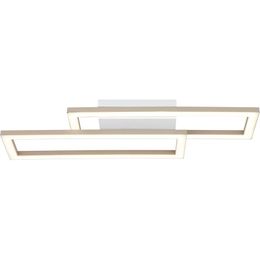 Globo LIGHTING Deckenleuchte &raquo;WILTON&laquo; LED-Modul 1 Stk. Deckenleuchte Wei&szlig;/Sand, dimmbar, beweglich, LED 16W, 3 CCT beige 1, H: 5,5cm, 1 Stk.