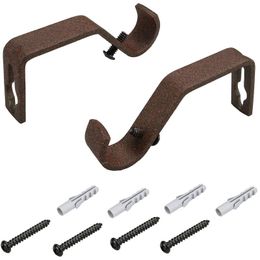 Liedeco Tr&auml;ger f&uuml;r Gardinenstangen &Oslash; 16 mm braun &Oslash; 1,6cm