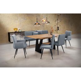 K+w Komfort & Wohnen K+W Komfort & Wohnen Essgruppe &raquo;Giacomo I&laquo; Polsterbank, 2 St&uuml;hle und 2 Armlehnenst&uuml;hle, 6 Stk. tlg. 2 St&uuml;hle und Bank, 2 Armlehnenst&uuml;hle Stoff 775, 