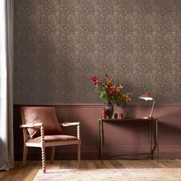 WILLIAM MORRIS AT HOME Vliestapete &raquo;Marigold Fibrous&laquo; Retro texturiert Design Tapeten grau Vlies B/L: 0,52m x 10m, Rollen: 1
