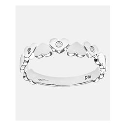 Diamant L'&eacute;ternel Ring aus 375 Wei&szlig;gold mit Diamant Herz-Design | Gr.: 53