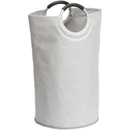 Wenko W&auml;schesack &raquo;Jumbo&laquo; W&auml;schesammler, Ma&szlig;e (B/T x H): &Oslash; 38 x 72 cm grau Aluminium, Polyester 69 l