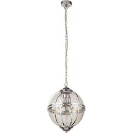 Searchlight H&auml;ngeleuchte &raquo;H&auml;ngeleuchte Coronet, 3-flammig&laquo; E14 1 Stk. Klassisches Ambiente silber 3, &Oslash; 32cm H: 43cm, 1 Stk.