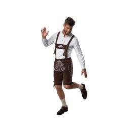 TecTake Lederhose Vogelsang in braun | Gr.: L