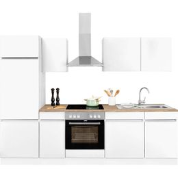 Optifit K&uuml;chenzeile &raquo;Roth&laquo; Breite 270 cm, wahlweise mit E-Ger&auml;ten, mit Push-to-Open-Funktion wei&szlig; B/H/T: 270cm x 206,8cm x 60cm, ohne E-Ger&auml;te
