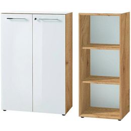 Germania B&uuml;rom&ouml;bel-Set &raquo;GW-Monteria&laquo; Set, 2 Stk. tlg. wei&szlig; Holzwerkstoff Holzwerkstoff