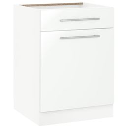 Wiho-K&uuml;chen wiho K&uuml;chen Unterschrank &raquo;Flexi2, Breite 60 cm, Soft-Close bei der T&uuml;r&laquo; mit Schubkasten, inkl. verstellbaren Einlegeboden wei&szlig; B/H/T: 60cm x 82cm x 