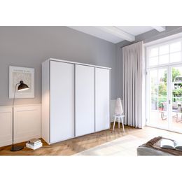 Priess Schwebet&uuml;renschrank &raquo;Arnsberg&laquo; wei&szlig; Holzwerkstoff Lichtweiss, B/H/T: 215cm x 211cm x 64,5cm, T&uuml;ren: 3 Stk., Basisausf&uuml;hrung