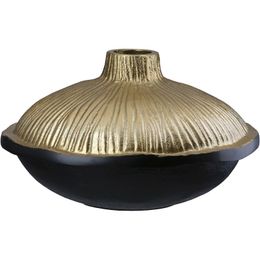Gilde Tischvase &raquo;Vase Prero flach&laquo; Aluminium B/H/T: 24cm x 14cm x 24cm &Oslash; 24cm