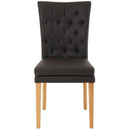 Home Affaire Esszimmerstuhl &raquo;Colorado&laquo; (Set) 4 Stk.Beine in eiche oder nussbaum. Im 2er, 4er oder 6er-Set braun Kunstleder;Microfaser B/H/T: 46cm x 