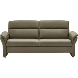 Die PlanBar 3-Sitzer &raquo;PN-EM16031, Breite 216 cm&laquo; Echtleder mit Federkernpolsterung, wahlweise mit Armteilverstellung beige B/H/T: 216cm x 96cm x 92cm,