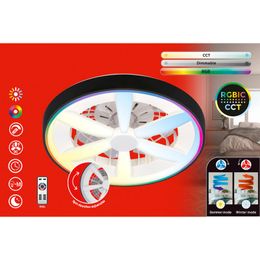 Briloner Leuchten LED Deckenleuchte &raquo;AIR Deckenventilator&laquo; LED-Modul 1 Stk. 48 x 15 cm (DxH), Schlafzimmer, Wohnzimmer, Esszimmer, Flur, K&uuml;che 1, H: 9cm, 1 Stk.