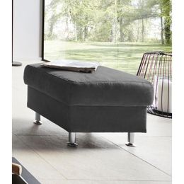 OTTO home Hocker &raquo;Cardoso&laquo; mit Stauraum, passend zur Serie grau Struktur impr&auml;gniert (100% Polyester);Luxus-Microfaser ALTARA NUBUCK (100% Polyester);