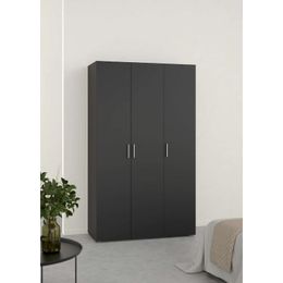 Home Affaire Kleiderschrank &raquo;Pepe Dreht&uuml;renschrank, Stauraum&laquo; Breite 79 oder 118 cn, H&ouml;he 200,9 cm schwarz Holzwerkstoff B/H/T: 118,1cm x 200,9cm x 
