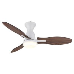 Globo LIGHTING Deckenleuchte &raquo;GALE&laquo; LED-Modul 1 Stk. warmwei&szlig; - kaltwei&szlig; Ventilator k&uuml;hlen-heizen holzoptik CCT 3000/4500/6000K &Oslash; 107cm H: 32,5cm, 1 