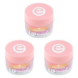 Essence Damen Lippenpflegemittel &raquo;LIP swirl sugar scrub&laquo; 3-tlg., pflegend bunt Einheitsgr&ouml;&szlig;e