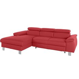 COTTA Ecksofa &raquo;Komaris L-Form, B: 244 cm&laquo; mit Kopfteilverstellung, optional Schlaffunktion, Bettkasten & Licht Microfaser PRIMABELLE (100% Polyester);