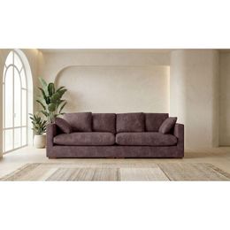 OTTO home Big-Sofa &raquo;Coray&laquo; extra weich und kuschelig, F&uuml;llung mit Federn und Daunen braun 100% PES B/H/T: 266cm x 80cm x 113cm, Luxus-Microfaser