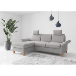 OTTO home Ecksofa &raquo;Rochelle, L-Form&laquo; wahlweise mit Armteilverstellung, Schlaffunktion und Bettkasten grau 95% Polyester 5% Polyamid B/H/T: 251cm x 