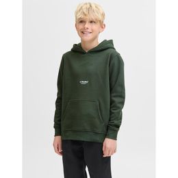 Jack & Jones Jack & Jones Junior Jungen Kapuzensweatshirt &raquo;JJESOHO SWEAT HOOD NOOS JNR&laquo;, Baumwollmischung, relaxed fit gr&uuml;n 128