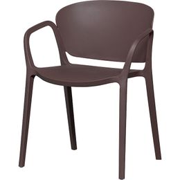 Woood Esszimmerstuhl &raquo;Bent Polypropylen stapelbar f&uuml;r In- und Outdoor, H 75 x B 57 x T 56 cm&laquo; () (Set, 2 St) Tragkraft 150 kg, wasserabweisendes, 