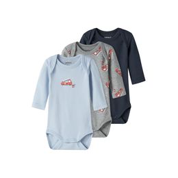 name it Romper/Bodysuit boy size 74 marine blue / Light blue / mottled grey / Blood red