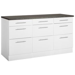 Optifit Unterschrank &raquo;Mini&laquo;, 150 cm Breite wei&szlig; wei&szlig;, B/H/T: 150cm x 84,8cm x 60cm, Schubladen: 9 Stk.