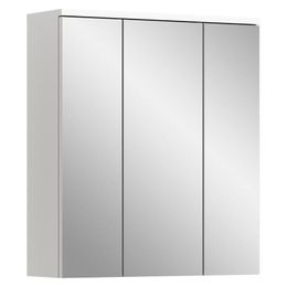 Welltime Spiegelschrank &raquo;CAPRI, Breite 63 cm, 3 Spiegelt&uuml;ren mit Soft-Close-Funktion, 9 F&auml;cher&laquo; Badschrank, Schrank, H&auml;ngeschrank, Spiegel wei&szlig; FSC -