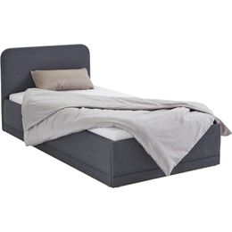 Westfalia Schlafkomfort Polsterbett inkl. Bettkasten bei Ausf&uuml;hrung mit Matratze grau Bezug Bett: wahlweise Microfaser (100% Polyester), Strukturstoff (77% Polyester, 23% 