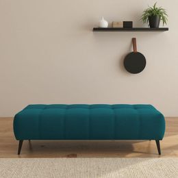 DOMO collection Hocker &raquo;Trento, mit Kufenfu&szlig; oder Einzelfu&szlig;&laquo; Fu&szlig;h&ouml;he passend f&uuml;r g&auml;ngige Saugroboter! blau 100% Polyester B/H/T: 153cm x 45cm x 62cm, 