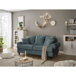 OTTO home 3-Sitzer &raquo;Westminster, Sofa im Landhausstil, Couch mit Zierkissen&laquo; Federkern-Polsterung, gedrechselter Fu&szlig;, hochwertiger Microfaserbezug 