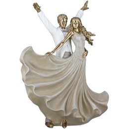 Gilde Dekofigur &raquo;Figur T&auml;nzer Salsa goldfarben&laquo; Kunstharz B/H/T: 25,5cm x 33,5cm x 10,5cm