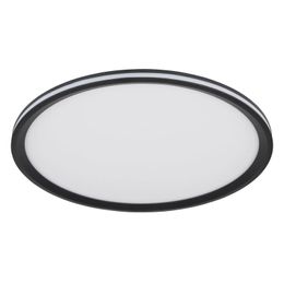 Globo LIGHTING Deckenleuchte &raquo;BELISSA&laquo; LED-Modul 1 Stk. Warmwei&szlig; Runde Deckenlampe, mehrere Schalt- Leuchtkombinationen schwarz &Oslash; 40cm, 1 Stk.