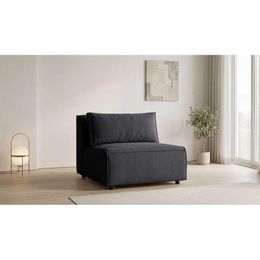 OTTO home Sessel &raquo;Jorrena, extra weicher Chenille-Stoff&laquo; Armloser 1-Sitzer, 3 Komfortstufen, 90x105 cm, mit Wellenunterfederung schwarz 100% polyester