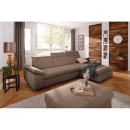 OTTO home Polsterhocker &raquo;Mauritius&laquo; passend zur "Mauritius"-Serie, auch mit "Soft clean"-Bezug braun Struktur fein (100% Polyester);Luxus-Microfaser 