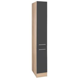 Optifit Apothekerschrank &raquo;Kalmar&laquo; grau Eiche-hell s&auml;gerau, B/H/T: 30cm x 207cm x 57cm