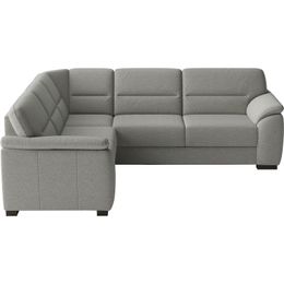 Sit & More sit&more Ecksofa &raquo;Montego L-Form, B: 256 cm, gro&szlig;e Stoffauswahl, Komfort Sitzh&ouml;he 46cm&laquo; wahlweise mit Schlaffunktion und Schubkasten grau 100% 
