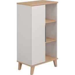 Paidi Standregal &raquo;FIENE in Grau mit T&uuml;r und 6 F&auml;chern, 66x120x40cm&laquo; stabiles und langlebiges Regal aus Holz, T&uuml;r links/rechts montierbar grau B/H/T: 