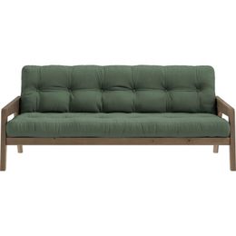 Karup Design Schlafsofa &raquo;Grab, inkl. Futonmatratze - aus massivem Kieferholz, 130x190 cm&laquo; Mit Holzstruktur, inkl. Futonmatratze, Liegefl&auml;che 130x190 cm gr&uuml;n 81% 