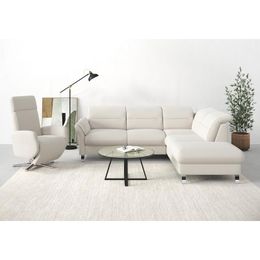 Sit & More sit&more Ecksofa &raquo;Grenoble L-Form mit Federkern&laquo; wahlweise mit Schlaffunktion, Bettkasten, Arm- und Kopfteilverstellung beige B/H/T: 247cm x 85cm x 