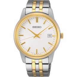 Seiko Herren Quarzuhr Armbanduhr, Herrenuhr, Damenuhr, Datum, Edelstahlarmband silber Einheitsgr&ouml;&szlig;e