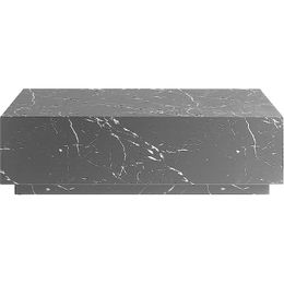 Salesfever Couchtisch &raquo;Almeria Beistelltisch: Stilvoller Tisch 120/75 cm&laquo; Stilvoller, rechteckiger Tisch in edler Marmoroptik, 120x75cm schwarz B/H/T: