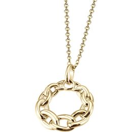 Firetti Damen Kette mit Anh&auml;nger &raquo;Schmuck Geschenk Silber 925 Halsschmuck Halskette Kreis Kettenglieder&laquo; gold Silber 925 (Sterlingsilber), L: 45 B: 