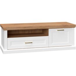OTTO home TV-Board &raquo;Tara&laquo; (H/B/T): 52/151/54cm, lackiert mit wasserbasiertem UV-Lack, Fernsehtisch Soft-Close-Funktion wei&szlig; Holzwerkstoff, MDF B/H/T: 